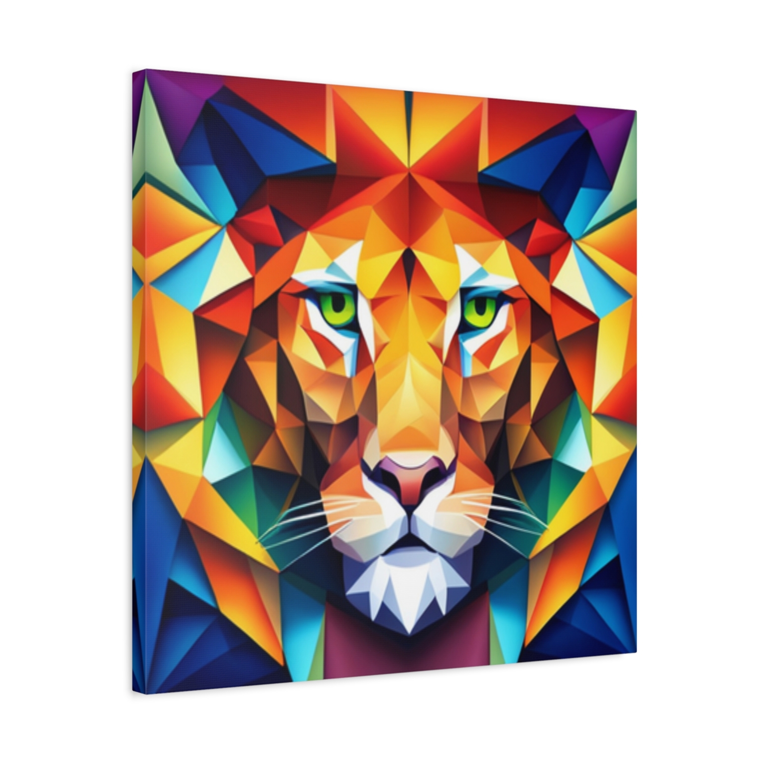 Abstract Animal Lion Canvas Wall Art - Yphora
